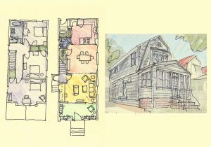 4 Sutter Plan Sketch and Elevation - Laura Heim Architect PLLC